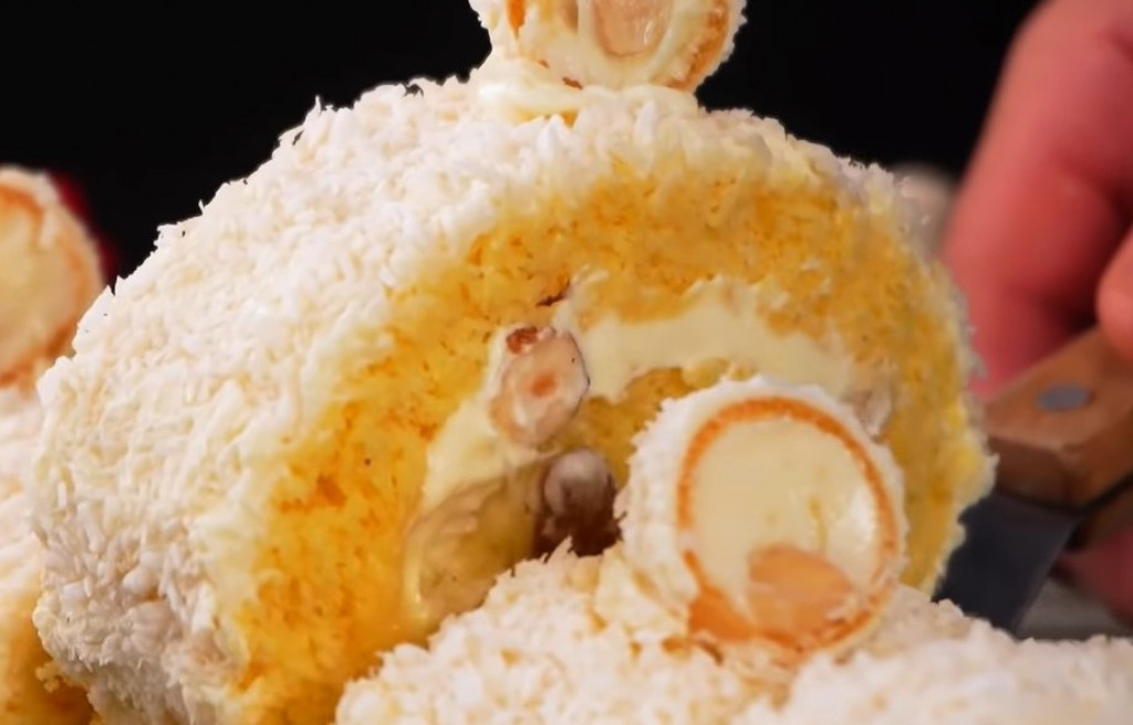 Recept dana: Rafaelo rolat, prepun kokosa, mekan i sa kremastim filom ...