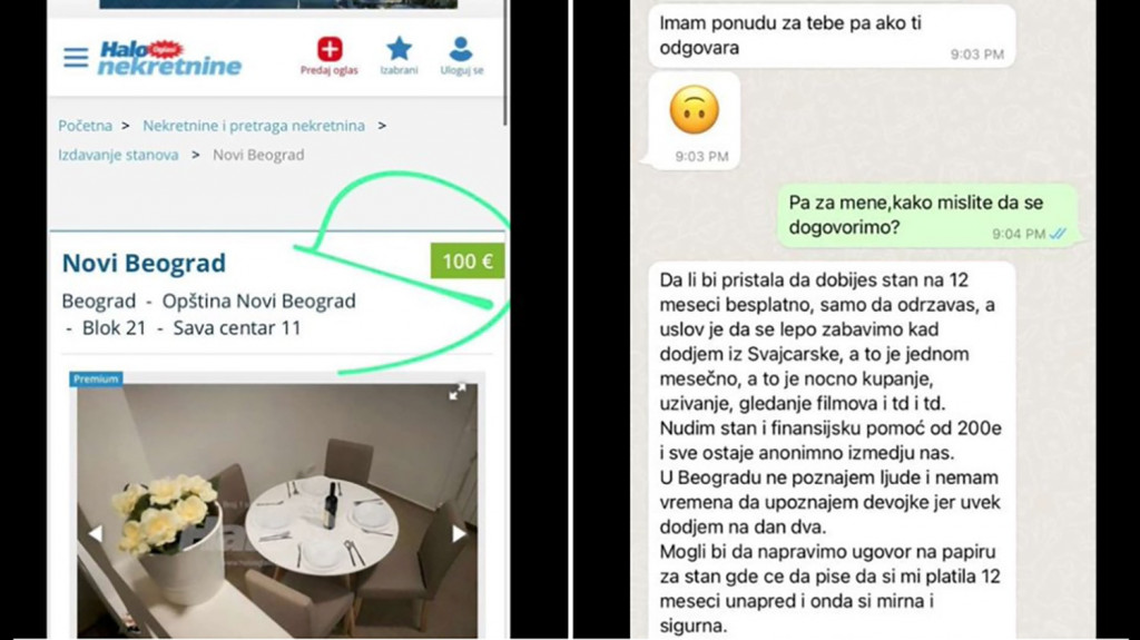 Oglas za stan tviter