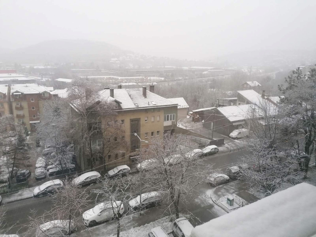 Sneg u Beogradu, Srbiji, 26.februar