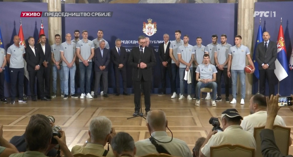 Prijem za košarkaške kod predsednika Vučića