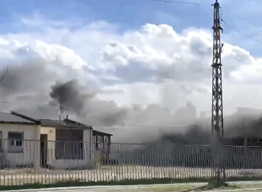 Gori objekat u krugu fabrike IMR u Rakovici