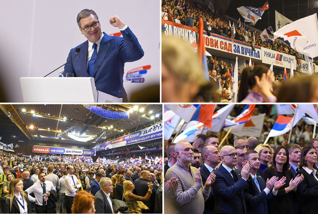 Predsednik Srbije na skupu SNS u Novom Sadu