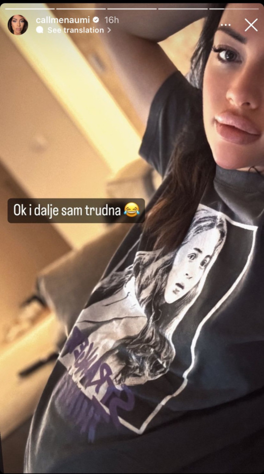 Mina Naumović nekoliko sati pred porođaj