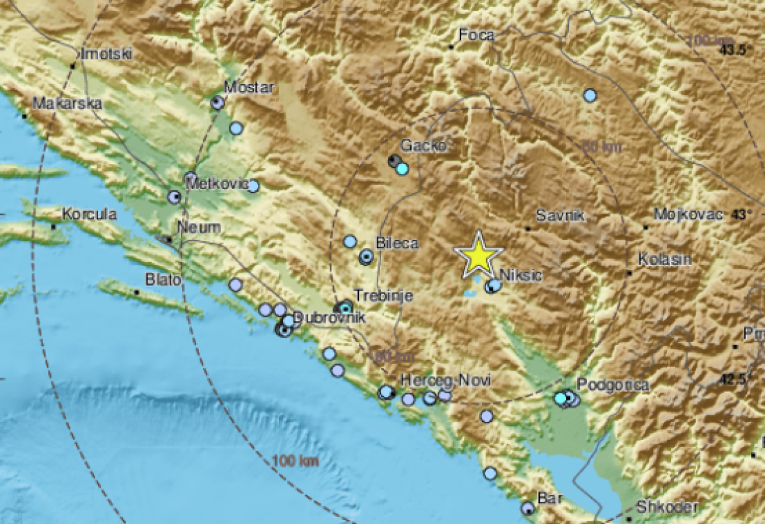 Zemljotres u Crnoj Gori!