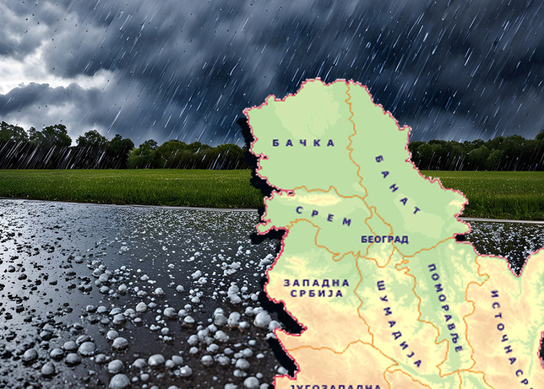 Pljuskovi sa grmljavinom i gradom stižu u ove delove zemlje