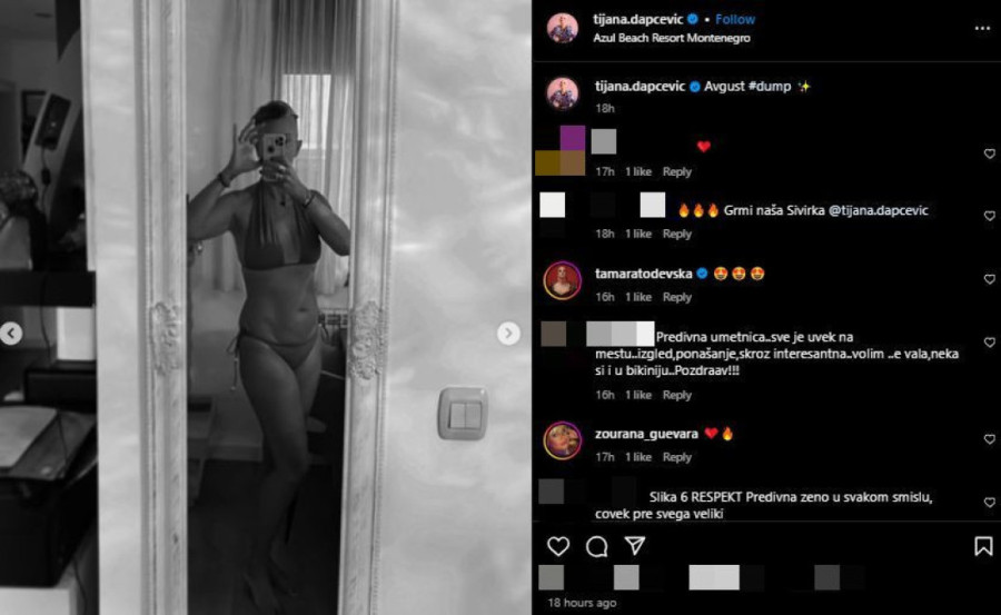 Tijana Dapčević u kupaćem kostimu