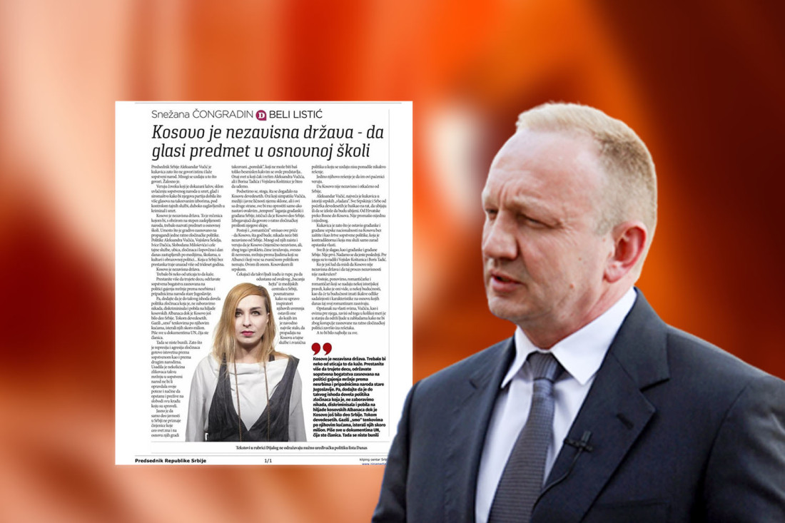 Tekst u Danasu o nezavisnosti Kosova