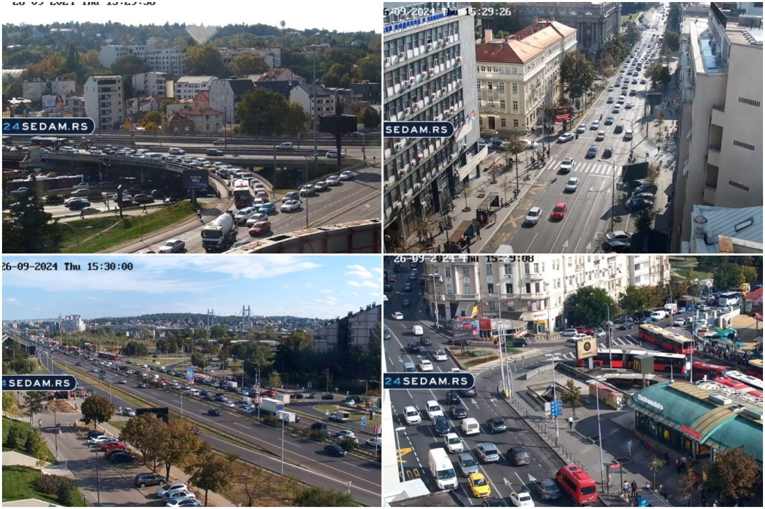 Gužva u Beogradu: Na Pančevcu "sve stoji" zbog sudara