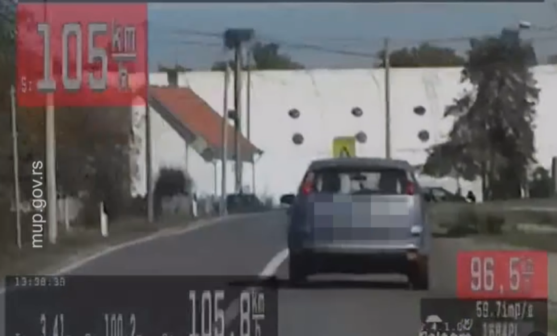 Pijan vozio 105 km/h u školskoj zoni