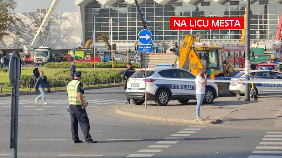 Video pada nadstrešnice Železničke stanice u Novom Sadu