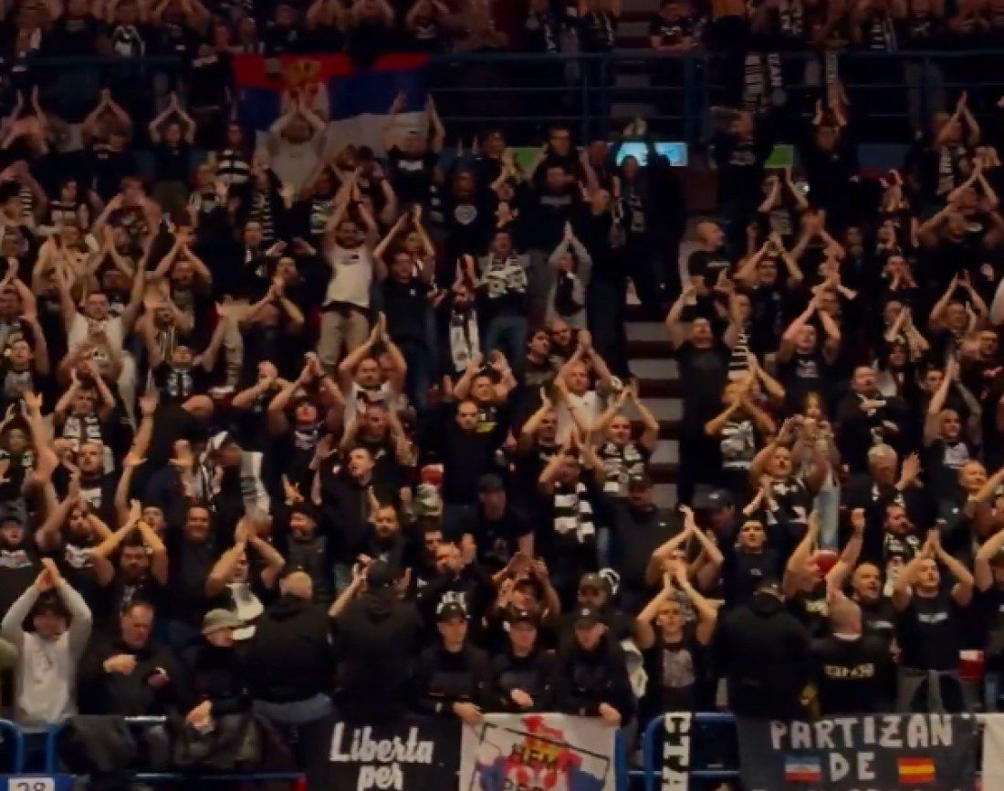 Navijači Partizana dominiraju i u Milanu